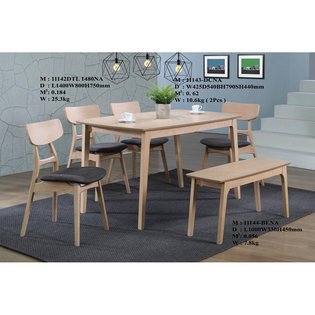 Dinning Set ( 6 seater including Bench ) | Shopee Malaysia