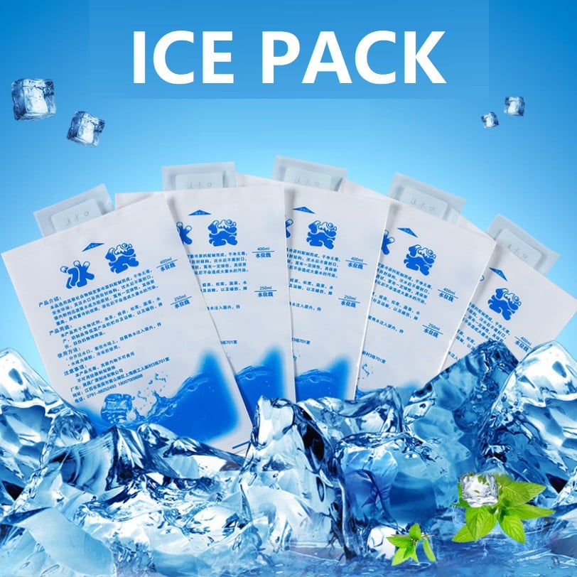 Extra Thcik 5 Size Reusable Ice Bag Pack Water Injection Cooler Frozen ...