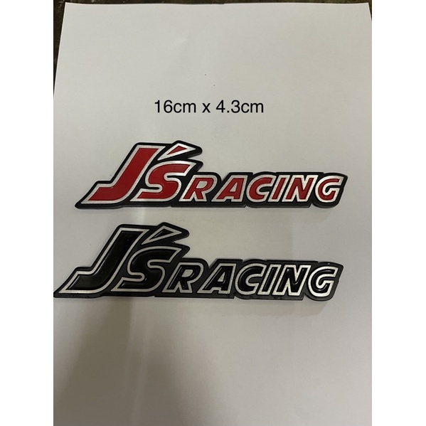 car emblem JSracing metal logo car js racing emblem 3D metal quality ...