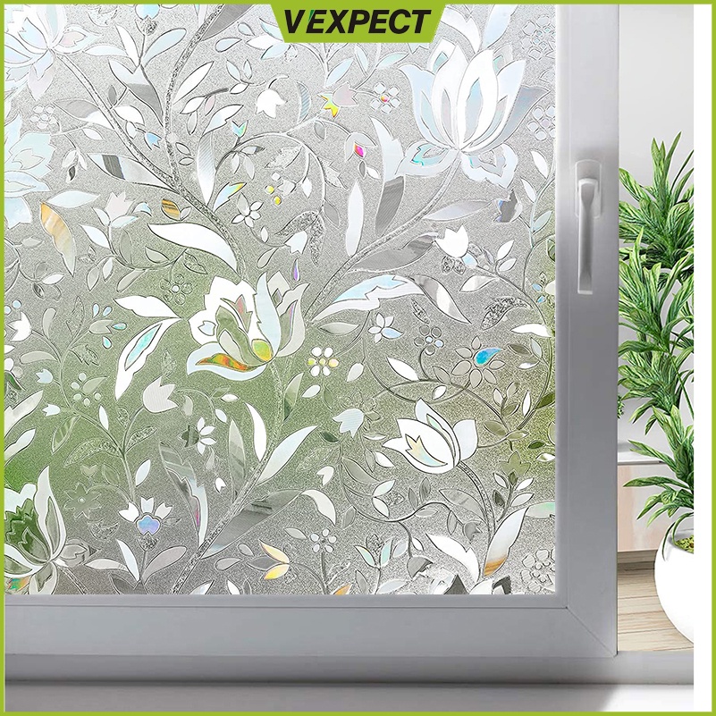 Window Film Sticker 3D Rainbow Static Cling Window Sticker Removable ...