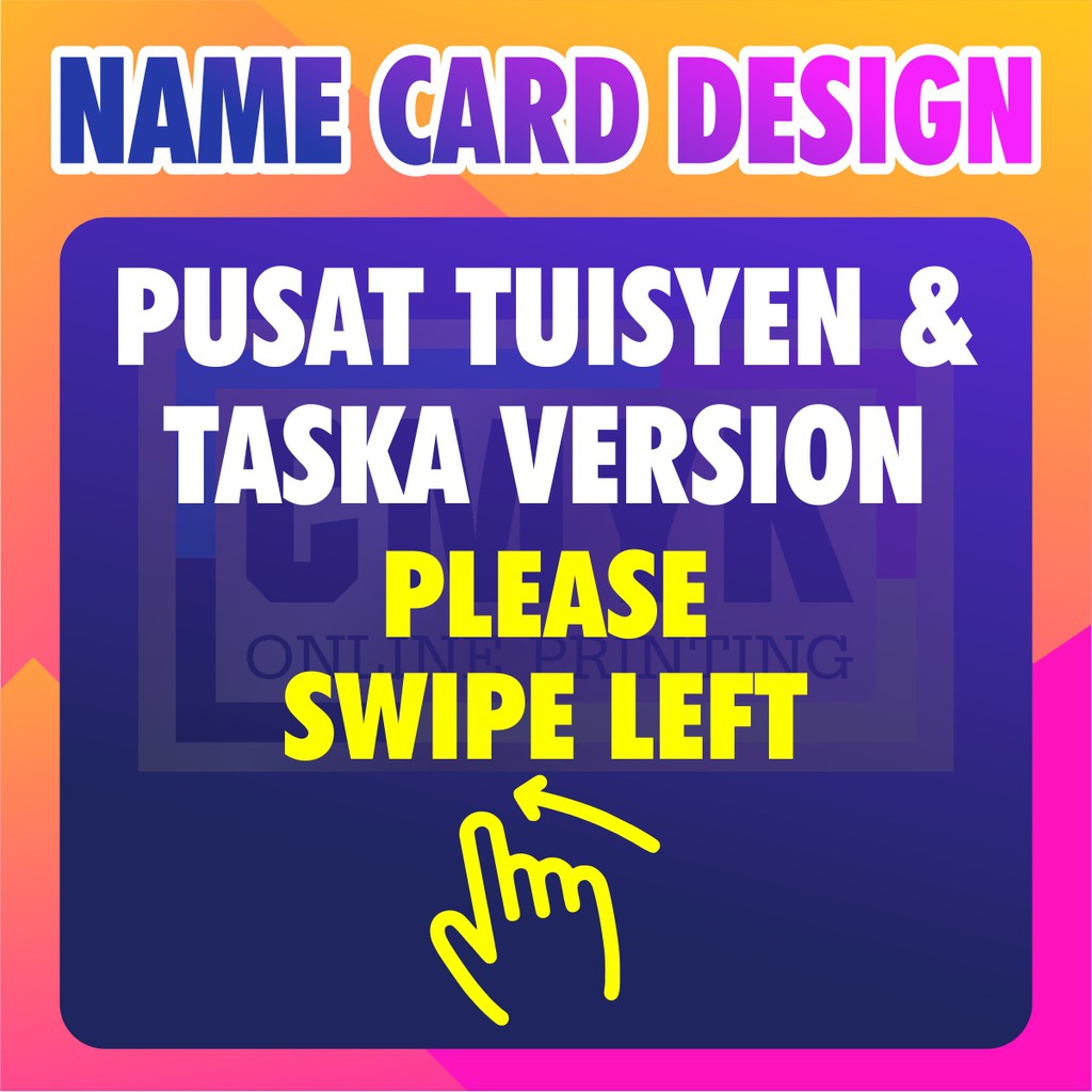 [TEMPLATE] PUSAT TUISYEN / TASKA/ TADIKA VERSION Business Card / Name ...