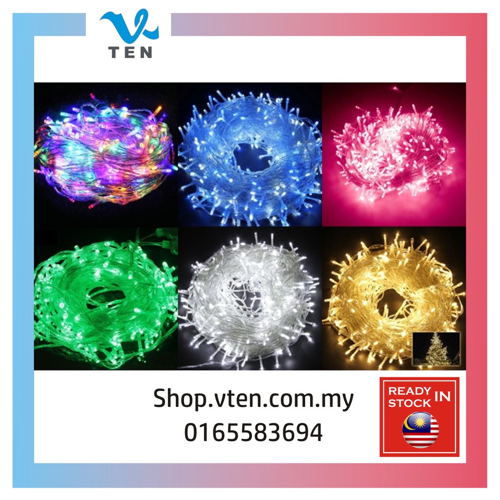 100 M Fairy Light LED String Light Christmas Light Lampu Lip Lap Lampu ...