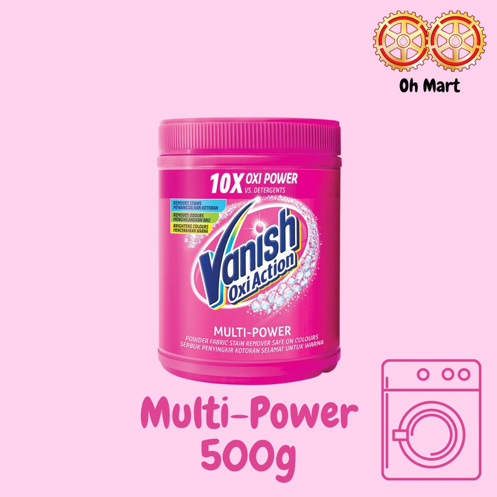 Vanish Fabric Oxi Action Stain Remover Laundry Detergent Powder -500g ...