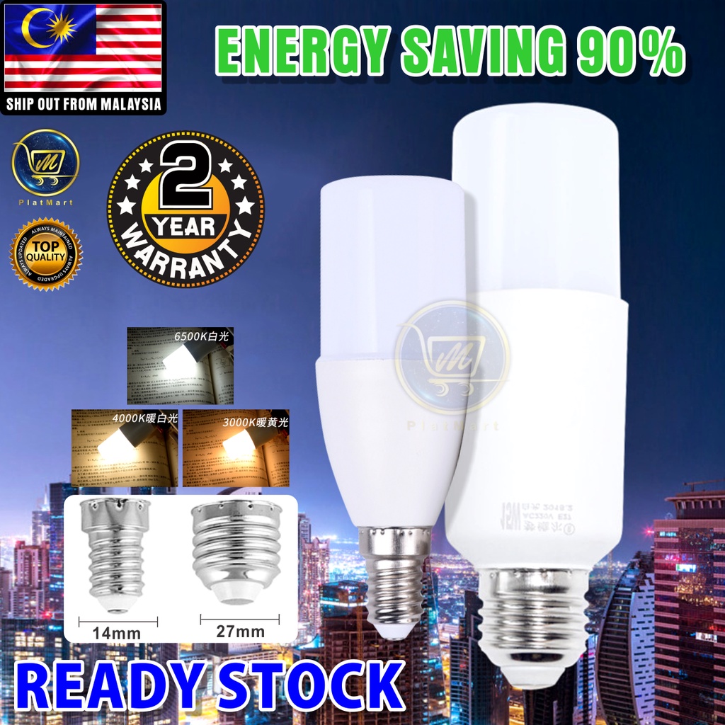 PlatMart - [READY STOCK] LED Bulb E14 / E27, 5W 7W 9W 12W 15W 18W ...