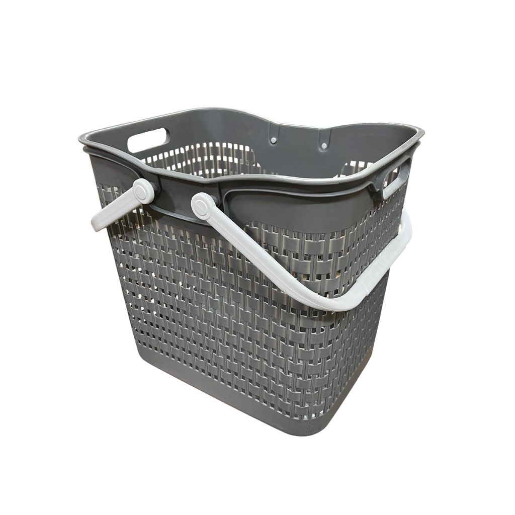 Micronware Rectangular Ratten Design Laundry Basket W/Handle Bakul Dobi ...