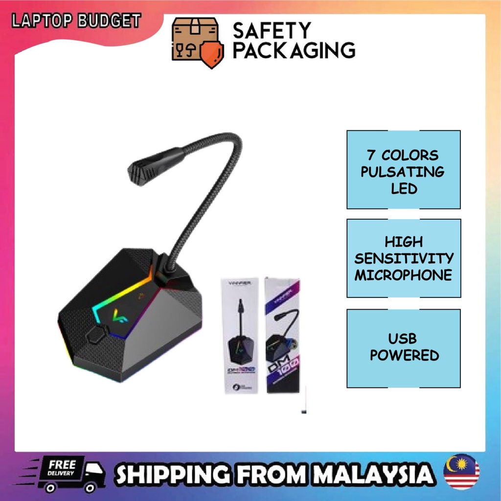 VINNFIER DM 100 Multimedia Microphone Suitable Online Singing Whatsapp ...