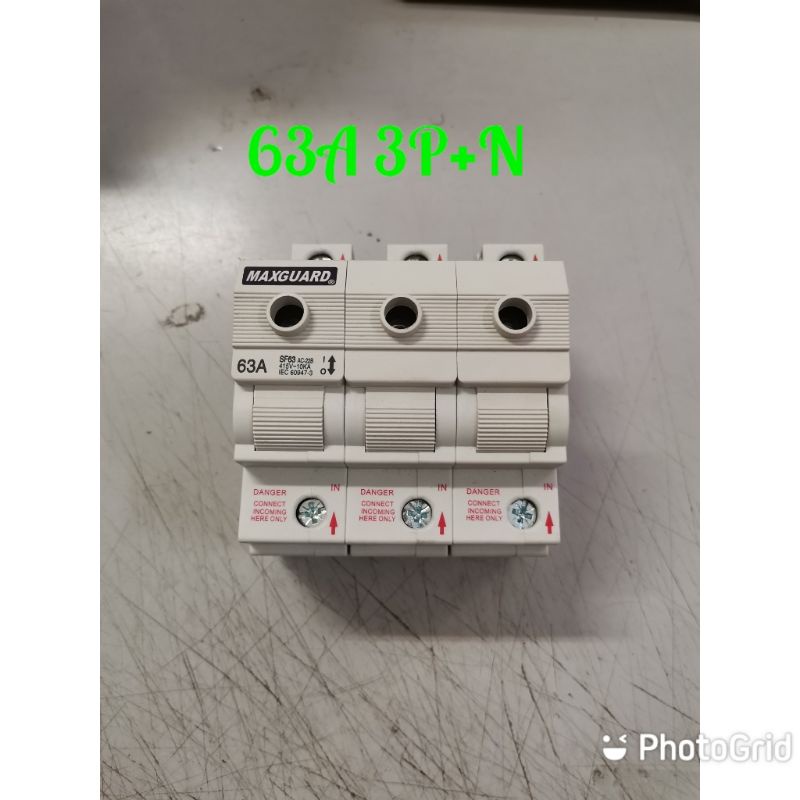 MAXGUARD MAIN SWITCH 32A 1P+N / 63A 1P+N /(SWITCH FUSE) | Shopee Malaysia
