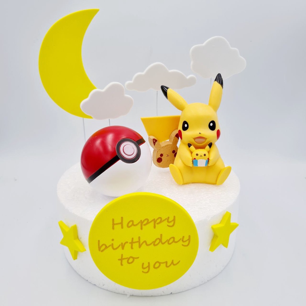 Pikachu Pokemon Package Set Cake Decoration | Pokemon Pikachu Cake ...