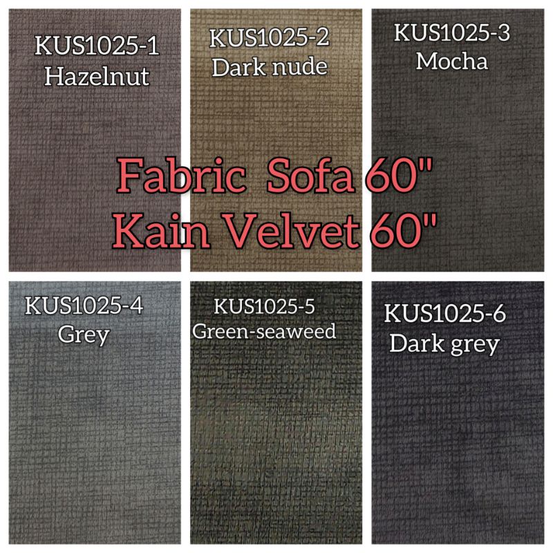Fabric Sofa /Kain Sofa Velvet Tebal & High Quality (harga utk 1 meter ...