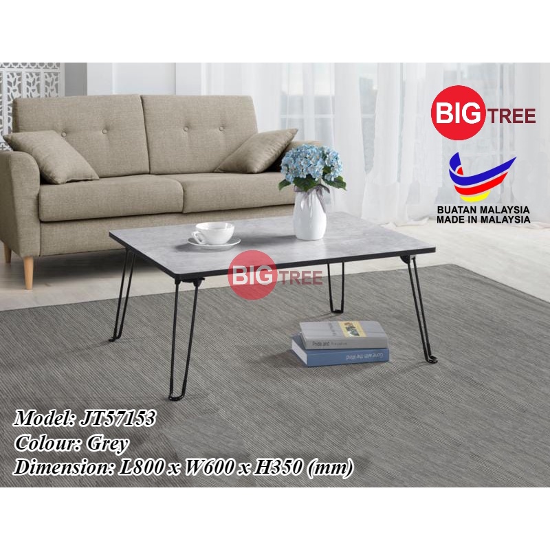 Big Tree Solid Wood Meja Jepun Lipat / Foldable Rubber Wood Japanese ...