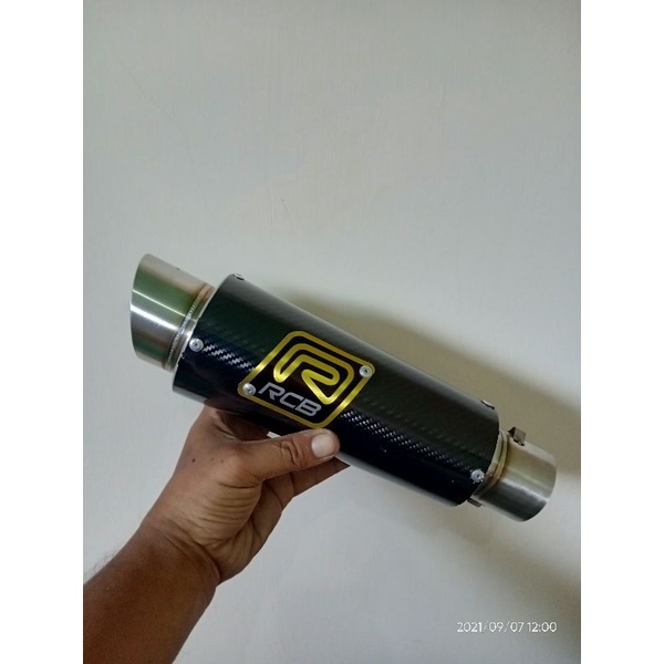 Rcb black carbon stikcer Exhaust stainless Material.. For All ...