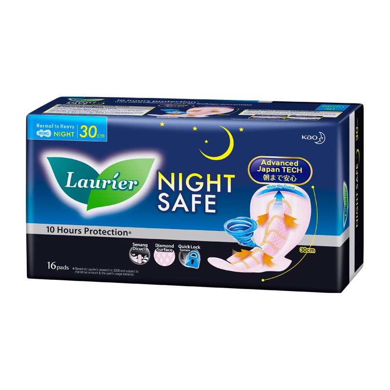 LAURIER Night Safe Wing (30cm x 16s) | Shopee Malaysia
