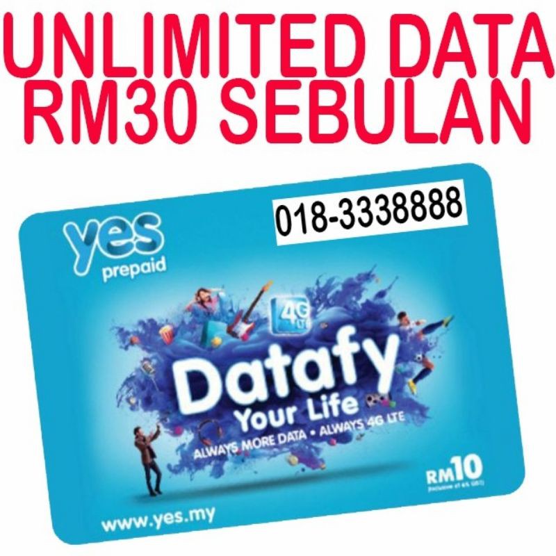 YES 4G LTE UNLIMITED DATA (Free SimCard) | Shopee Malaysia