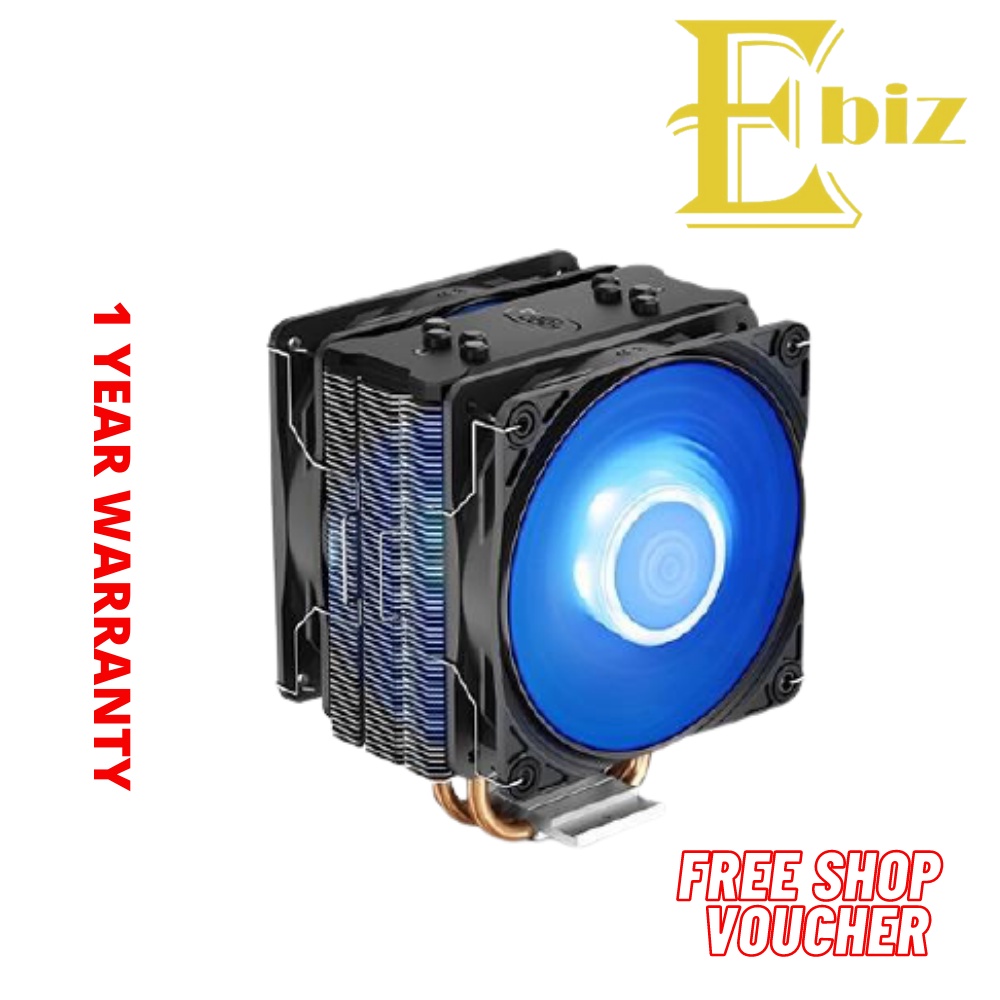 DEEPCOOL GAMMAXX 400 PRO DUAL FAN BLUE LED CPU COOLER FOR INTEL | AMD ...