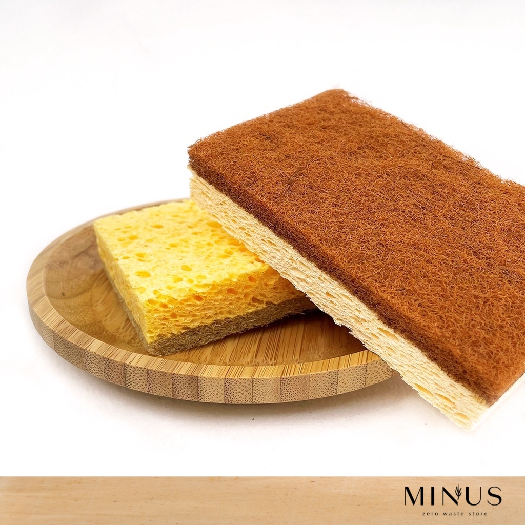 Natural Cellulose Dishwashing Sponge [Coconut/Sisal Fiber] Cleaning ...