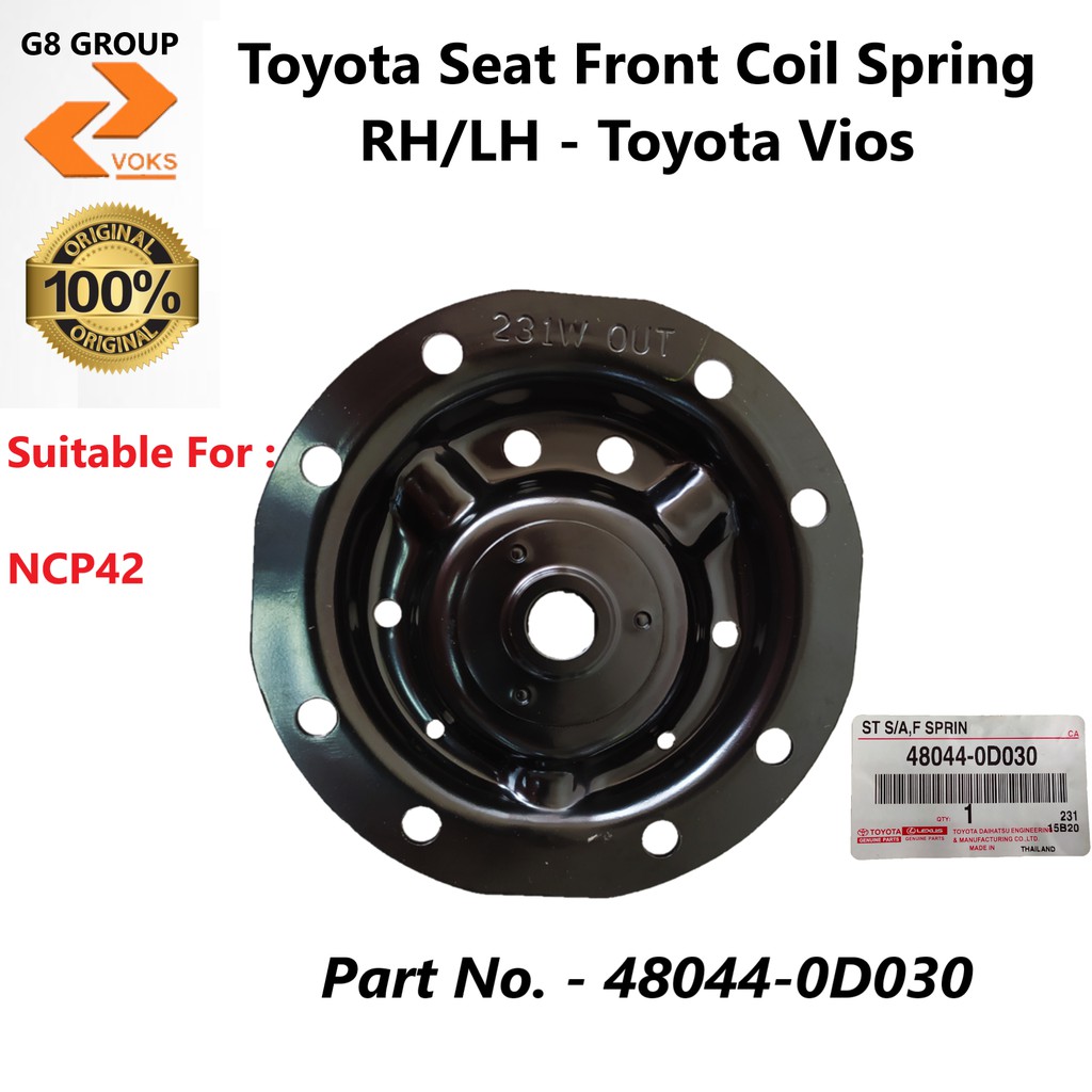 Toyota Seat Front Coil Spring RH/LH - Toyota Vios ( 48044-0D030 ...