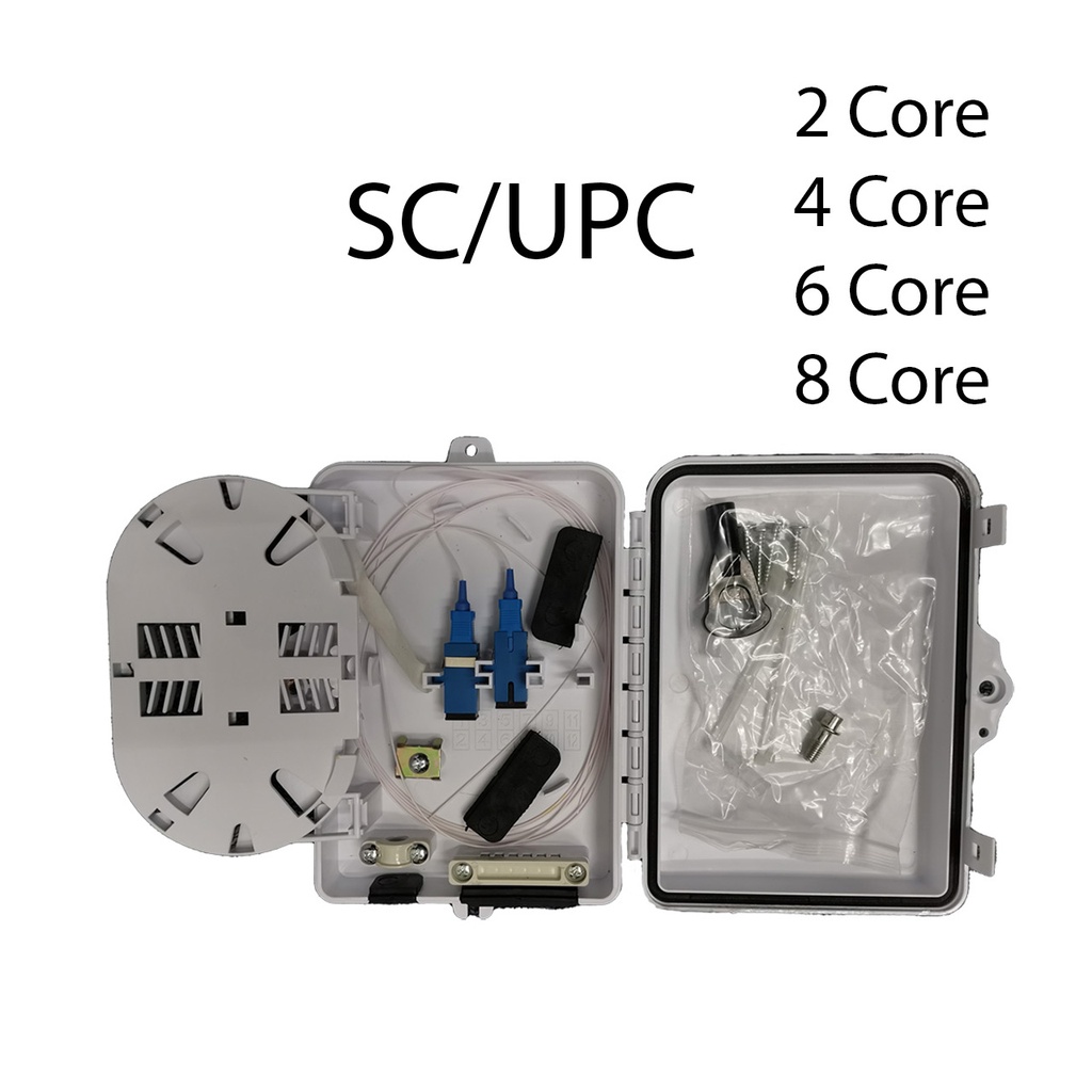 2/4/6/8-port FTB Wall Mounted Fiber Termination Box Full Set FDB201 ...