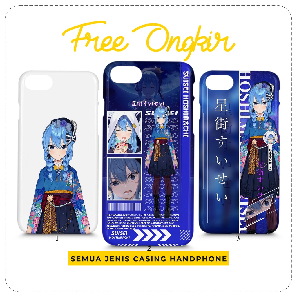 Case Hololive JP Hoshimachi Suisei Custom Casing HP All Type | Shopee ...