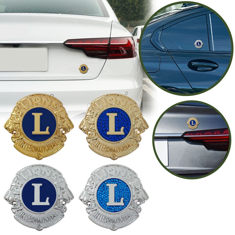 Car Accessories Sticker 3D Metal Lions L Logo Auto Car Trunk Motorcycle ...
