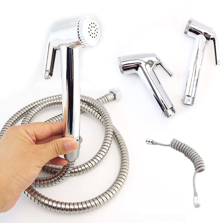 ABS Toilet Bathroom Hand Held Bidet Shower Sprayer Head Spray spring ...