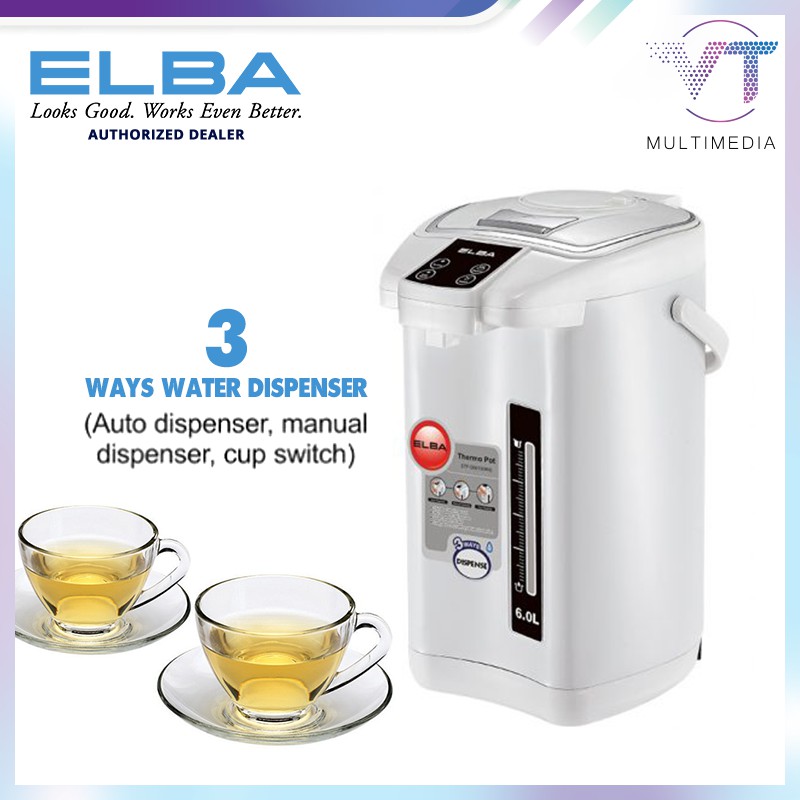 Elba 6L Thermo Pot 3-Way Water Dispense Dry Boiled Protection ETP-D6013 ...