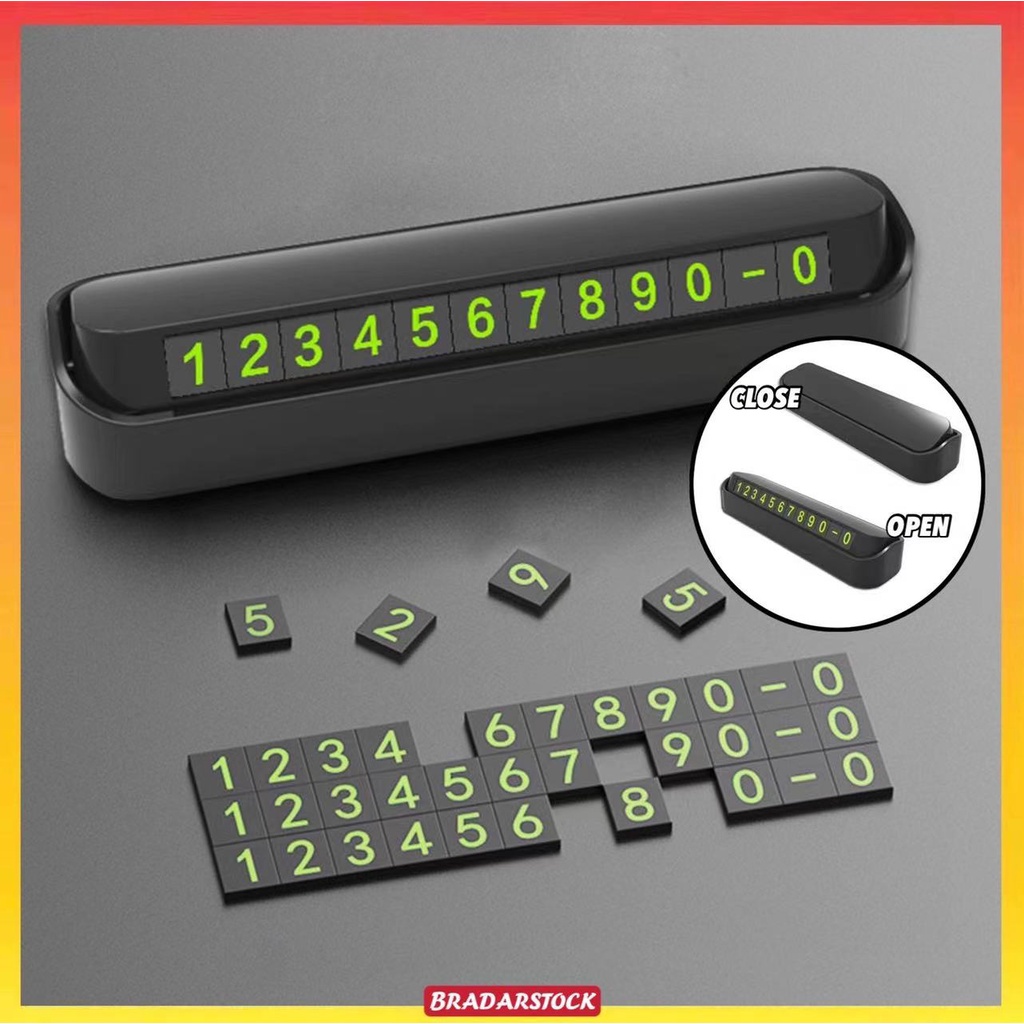 Phone Number Display Kit Car Temporary Parking Dashboard Show Plate ...