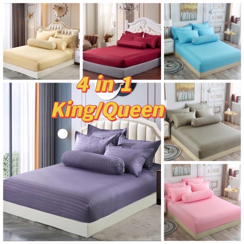 Hotel homestay Fitted Set Cadar 2in1 4in1 (Single/SuperSingle /Queen ...