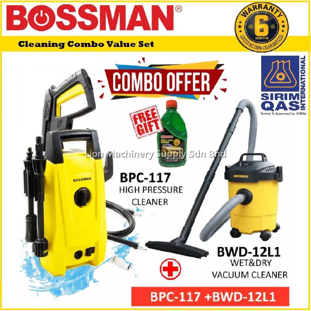 BOSSMAN WET & DRY Vacuum Cleaner 12Litre 1000Watt BWD-12L1 + BPC 117 ...