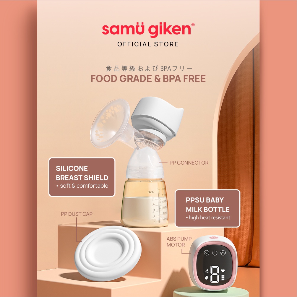 Samu Giken Electric Wireless Portable 9 Speed Breast Pump With PPSU BOTTLE BP120PK | Shopee Malaysia