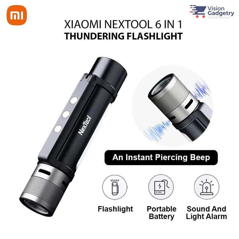 Nextool Mi 6in1 Torchlight Flashlight 1000lm IPX4 Alarm Magnet Camping ...