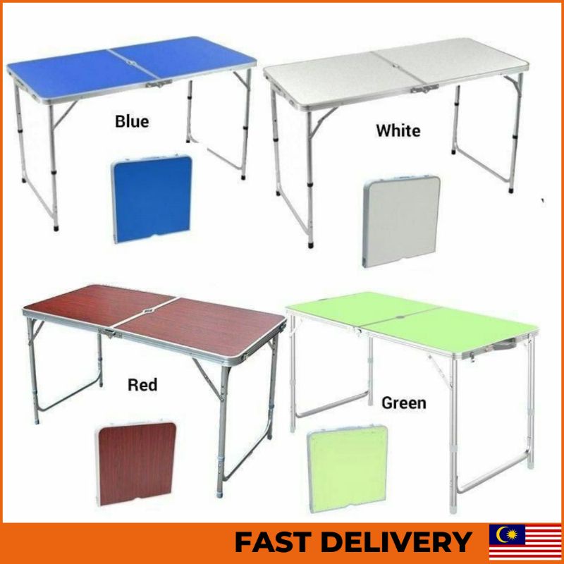 Meja Lipat Aluminium Foldable Picnic Table Easy Carry Camping Table ...