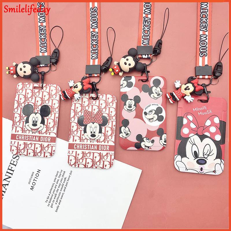 Disney Mickey Minnie Mouse Kids ID Business Badge Card Case Frame ABS ...