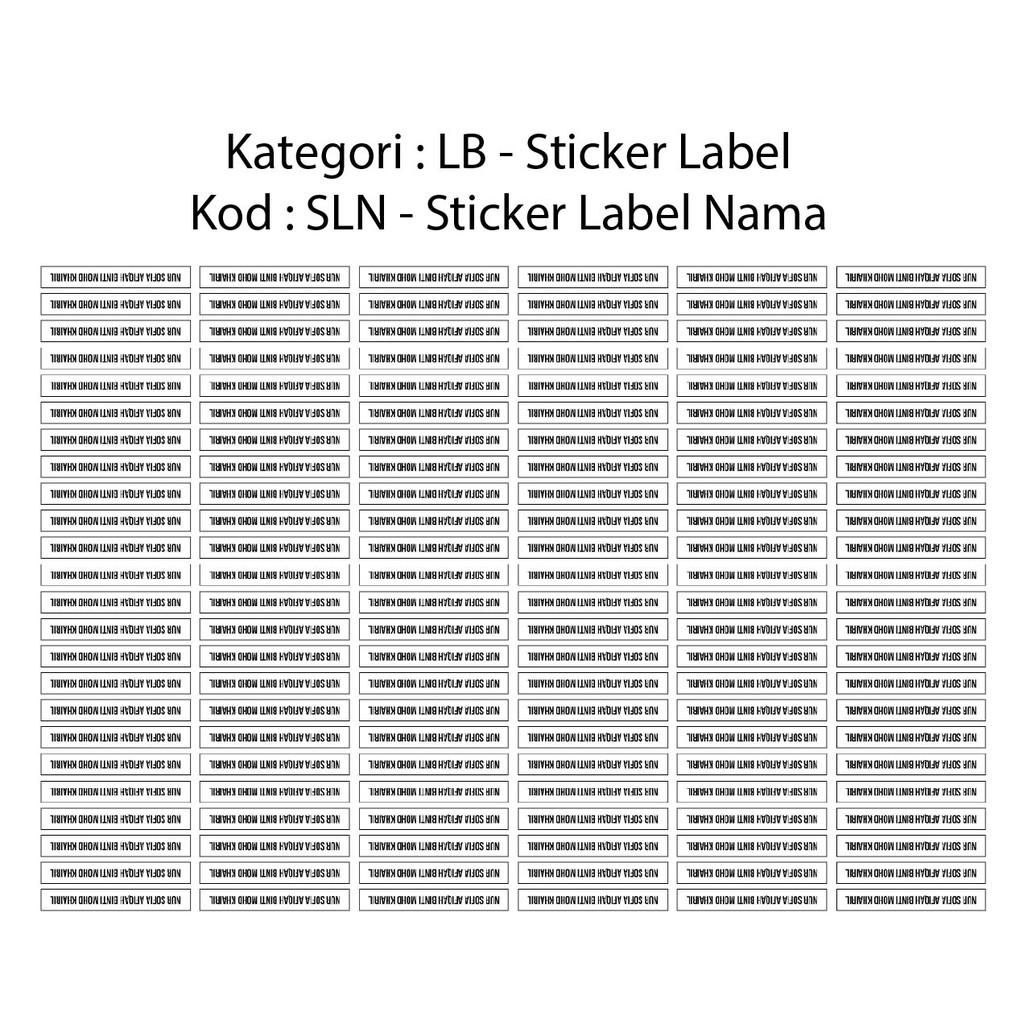 STICKER NAMA TRANSPARENT | Shopee Malaysia