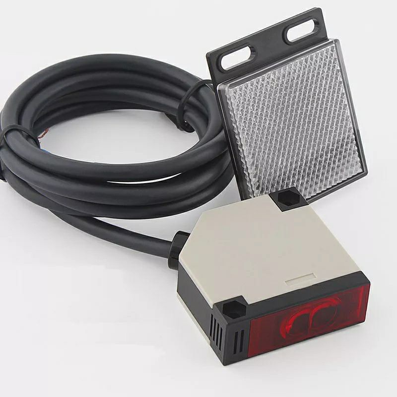 Infrared Photoelectric Sensor Switch 5 Wire Npn NO E3JK-R4m1 Mirror Reflection Proximity ...