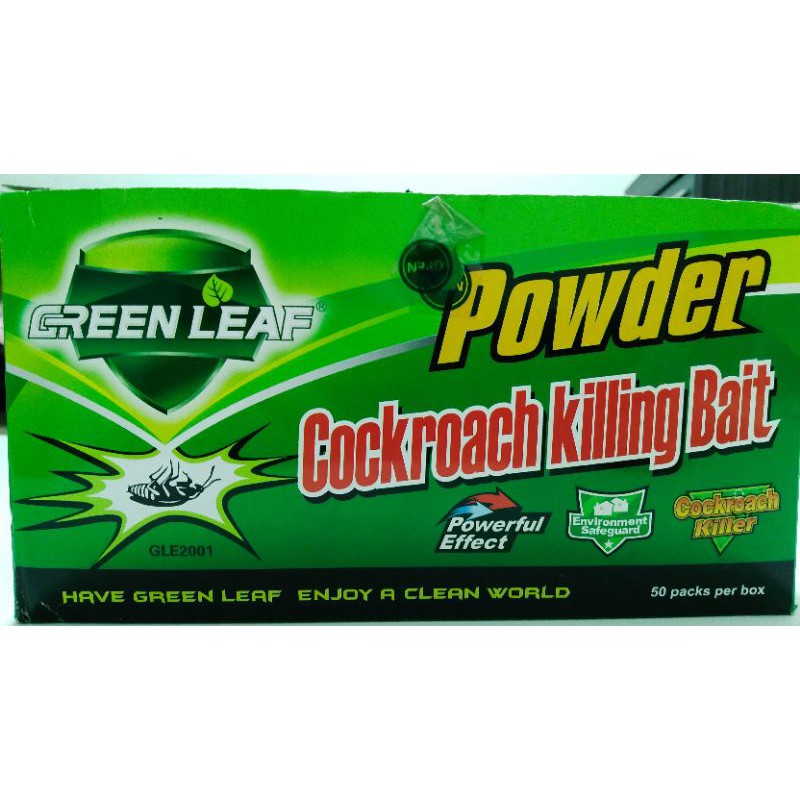 Rm1 For 1Packs/Green Leaf Powder Cockroach Killing Bait/蟑螂搬家（粉末 ...