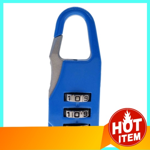 3 Dial Digit Number Code Password Combination Padlock Travel Security ...