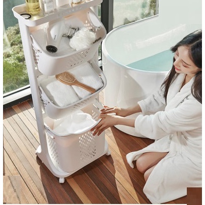 3 Tier Roller Living Room Storage Trolley Drawer Bed Laci Roda Wheel ...