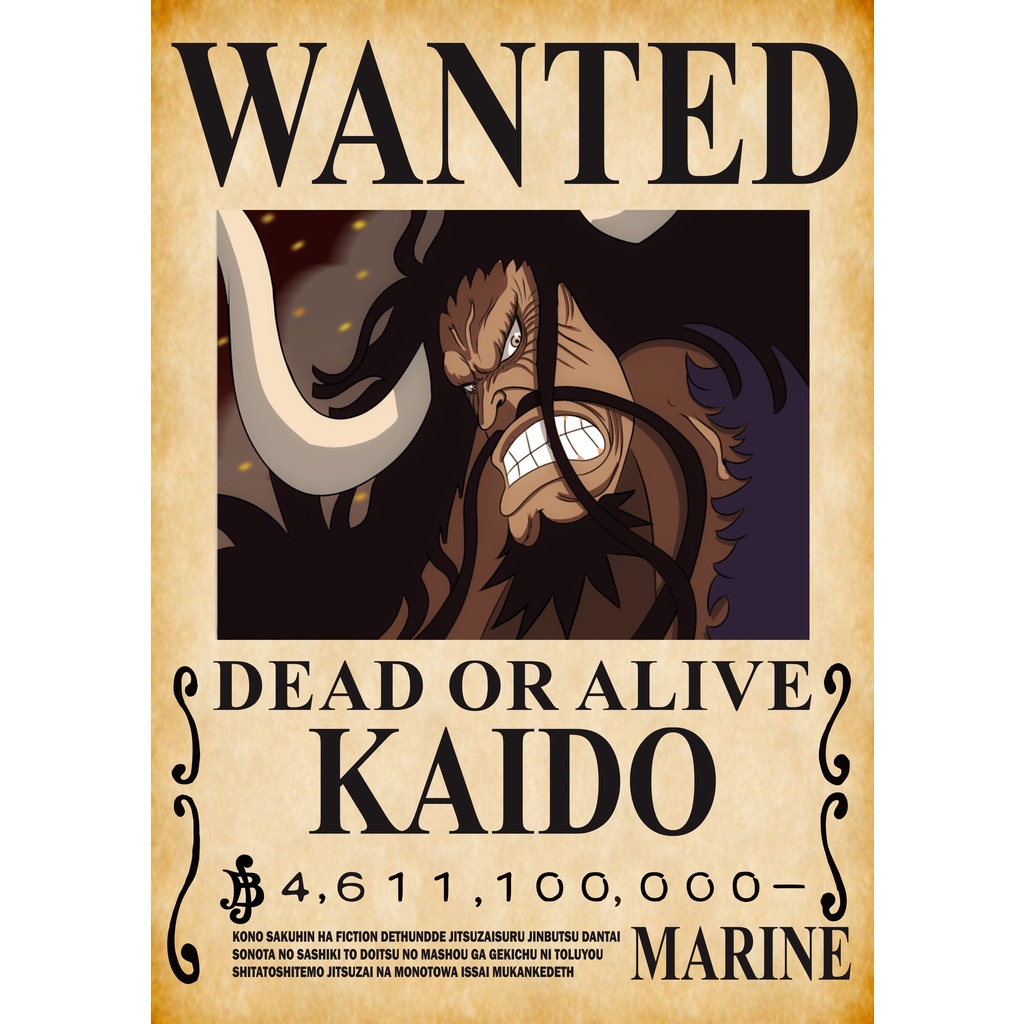 New Yonkou Bounty Poster (After Wanokuni) Anime Manga One Piece Yonko ... New Yonkou Bounty Poster (After Wanokuni) Anime Manga One Piece Yonko ...