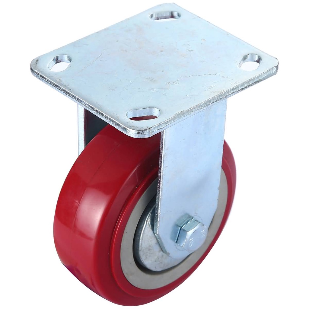 Casters Red PU Rigid Wheel 3 Inch 4 Inch 5 Inch/ Roda Tegar PU Merah ...