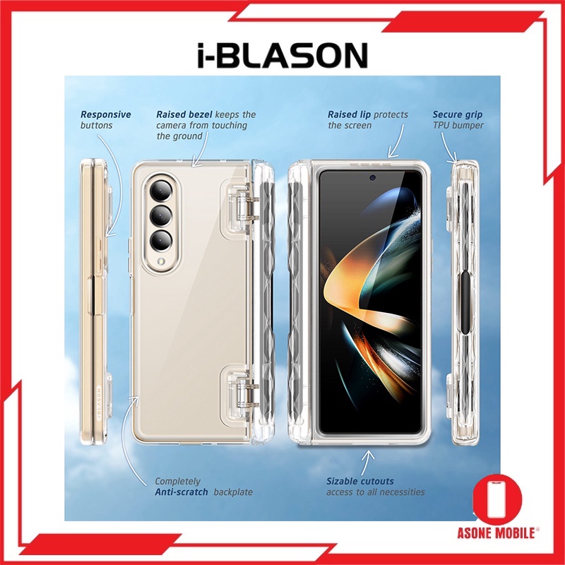 i-Blason Cosmo Series Clear Case for Samsung Galaxy Z Fold 4 Case with Pen Holder 5G (2022 ...