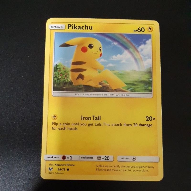 Pokemon card TCG: Shining Legend Pikachu 28/73 100%Original Pokemon ...