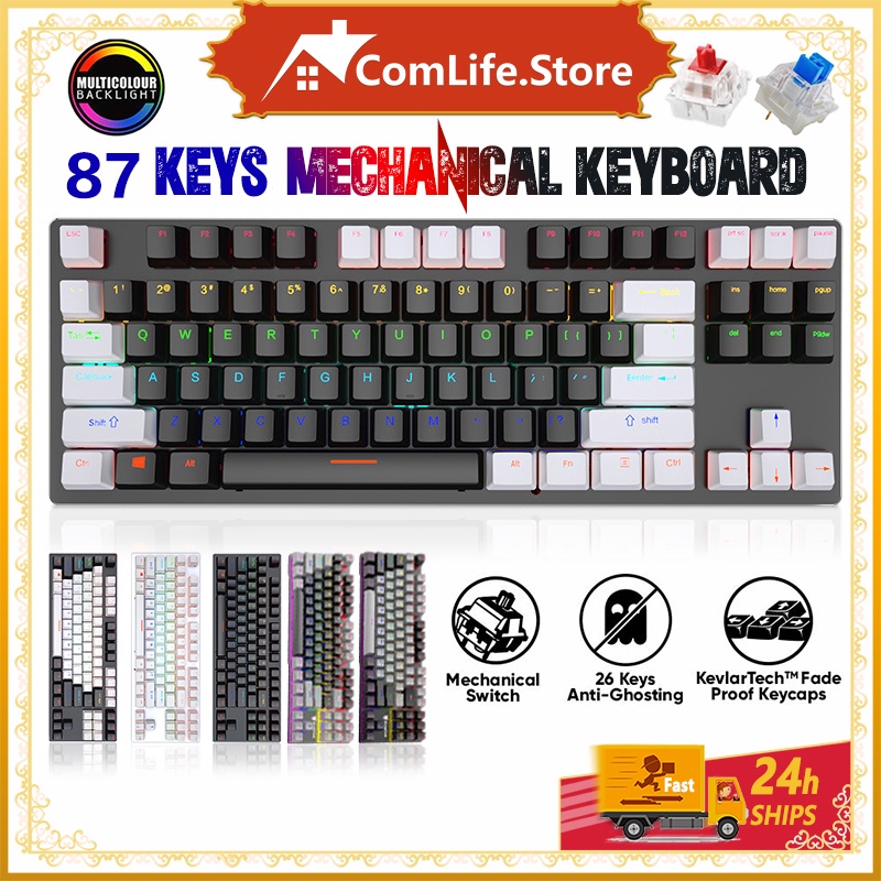 ⚡HTO⚡Mechanical KeyboardGaming keyboard Mix Keycap Color True ...
