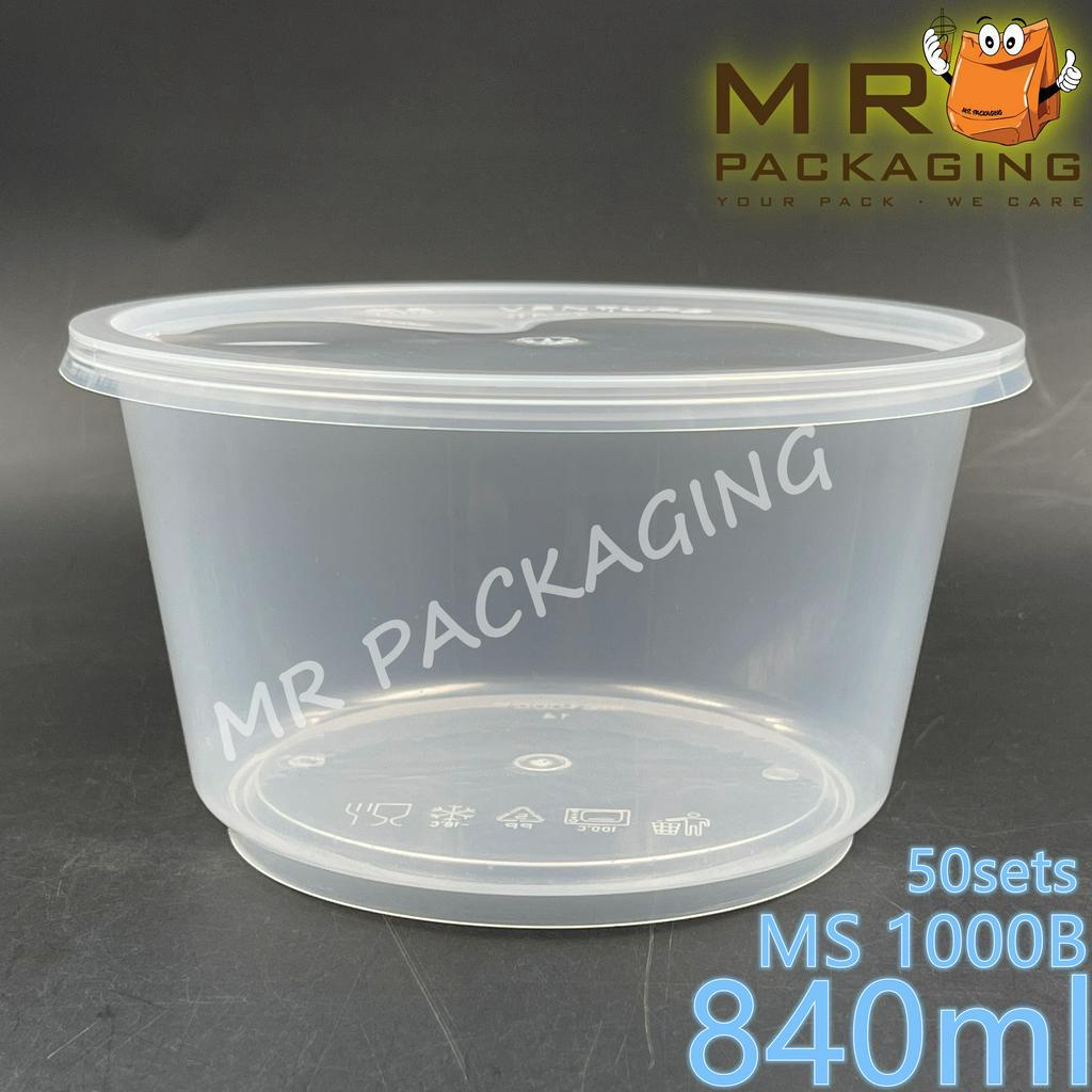 MS 1000B Microwaveable Round Container [ 50sets± ] 840 ml Bekas Bulat ...