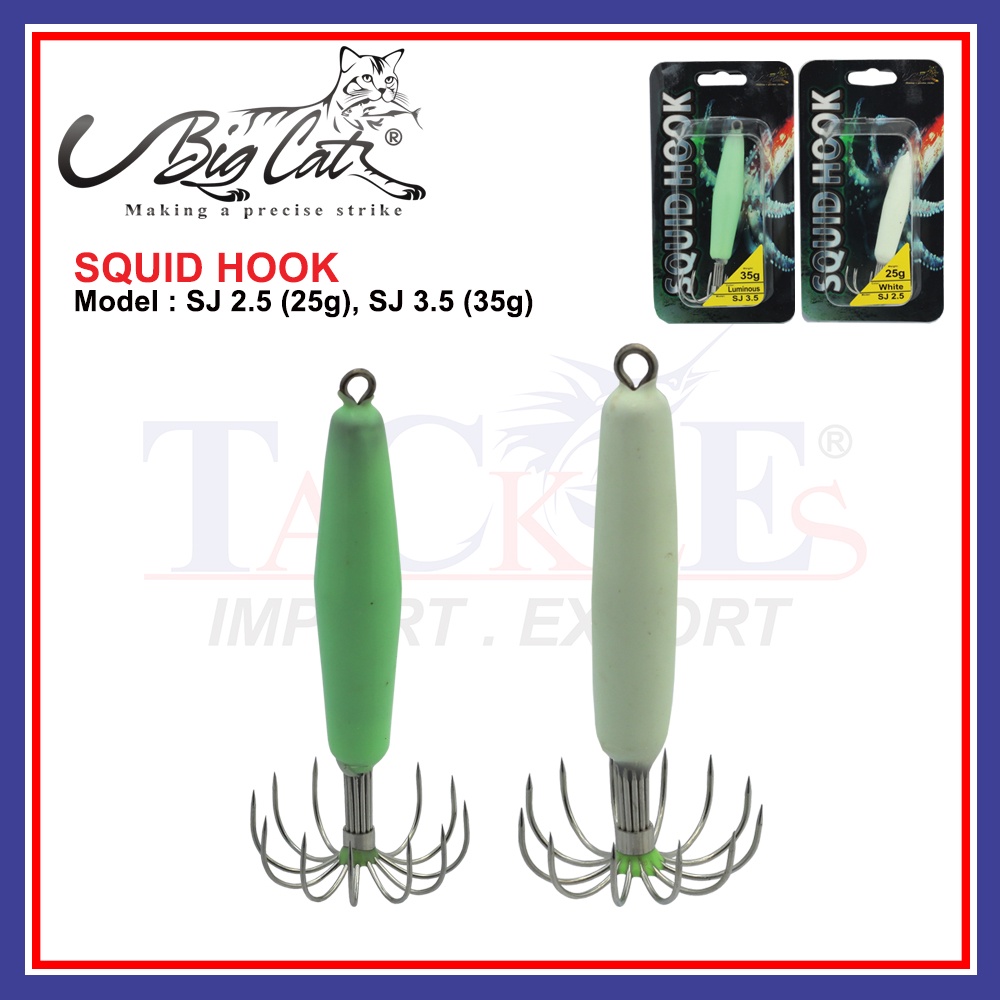 (25g-35g) Big Cat Squid Hook SJ Squid Jig Fishing Hook Matakail Gewang Sotong Pancing | Shopee ...