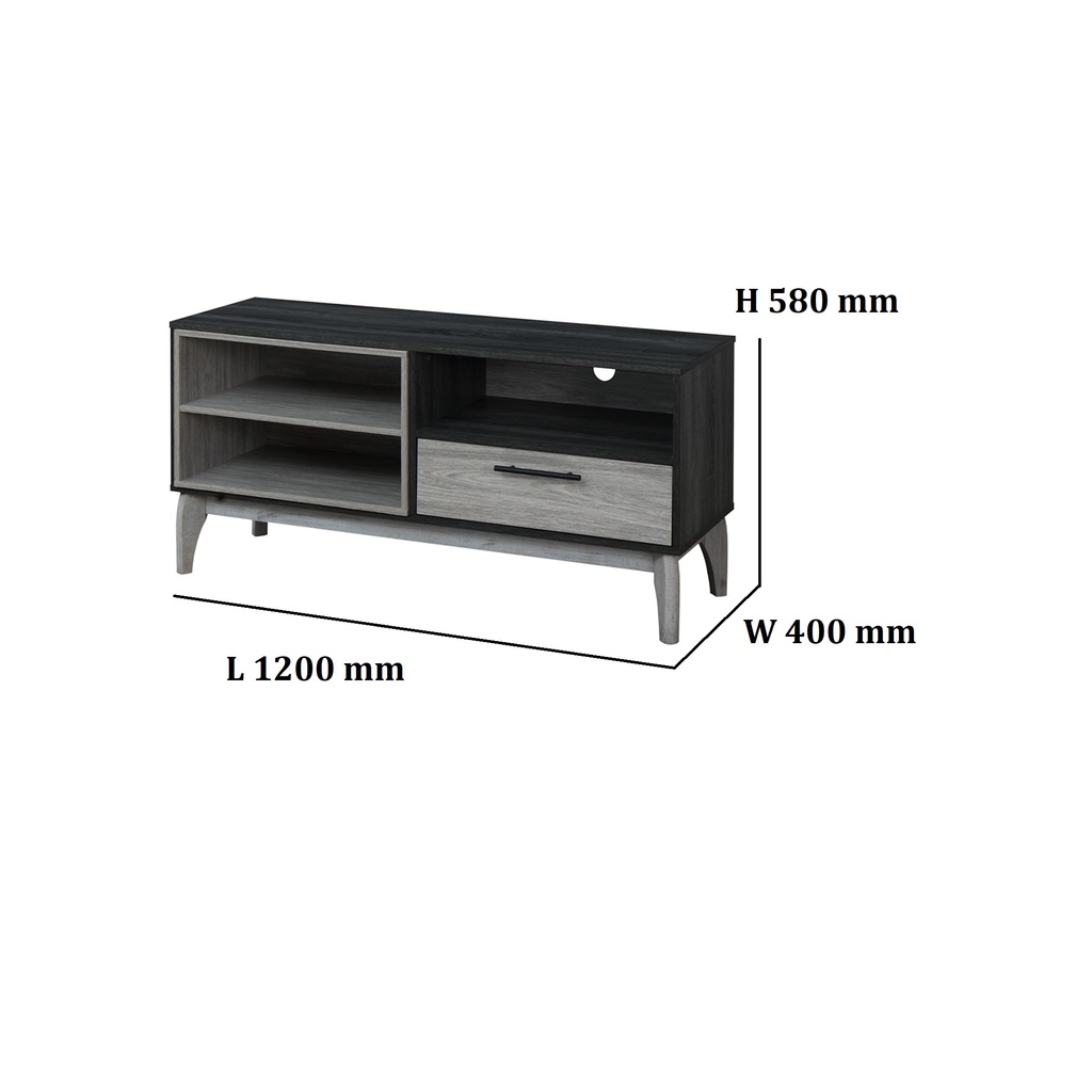 WONDERFUL Furniture Rak TV 4 feet TV Cabinet 4ft Rack TV Console Media ...