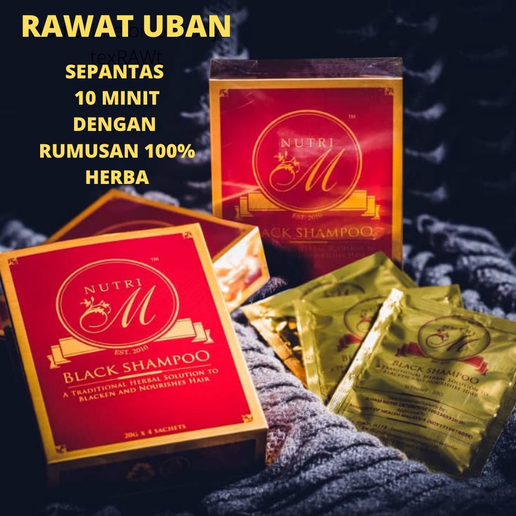 PROMOSI iNUTRI-M BLACK HAIR SHAMPOO, Anti Uban, Organik Shampoo Uban ...