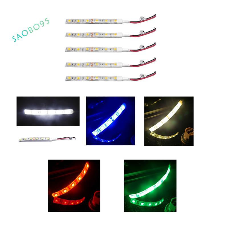 5Pcs 10Cm Waterproof White 5050 Led Strip Lights Dc 12V Caravan Boat ...