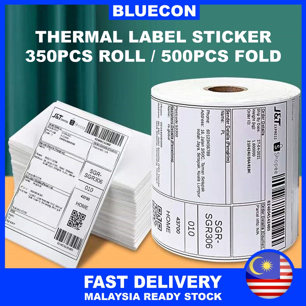 A6 Blue Base Thermal Paper Label Sticker Thermal Printer Thermal ...