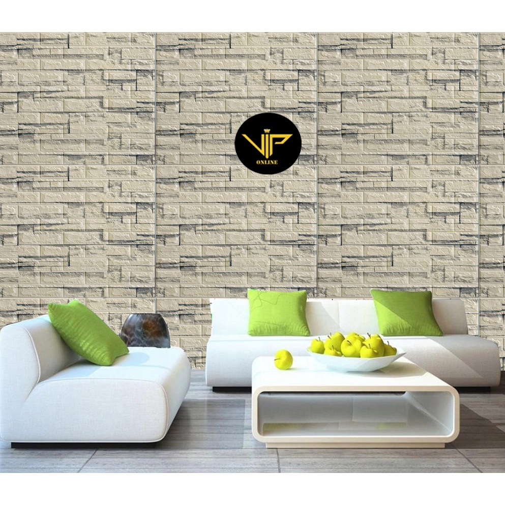 Vip Wallpaper Foam Brick Wall Paper Sticker Pattern 08 70cm x 77cm 3D ...
