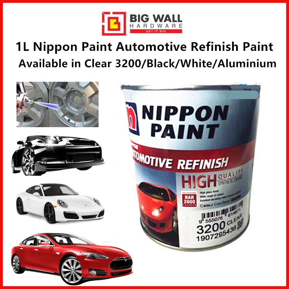 1L Nippon Paint Automotive Refinish Paint Clear 3200/Black/White ...